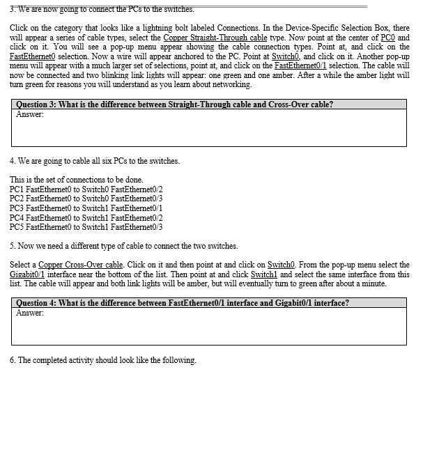 Lab-Starting with Packet Tracer Activity 1 - | Chegg.com