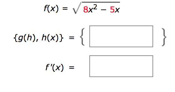 Solved For the composite function, identify an inside | Chegg.com