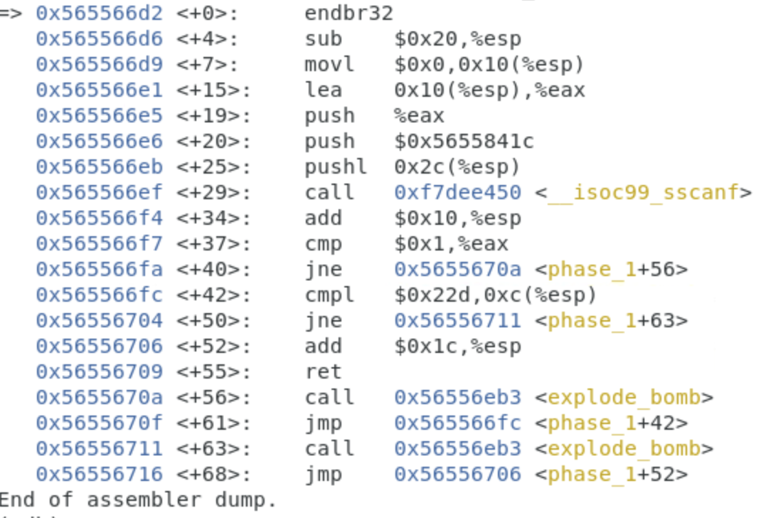 Solved this is the binary bomb lab phase 1 assembly code. . | Chegg.com