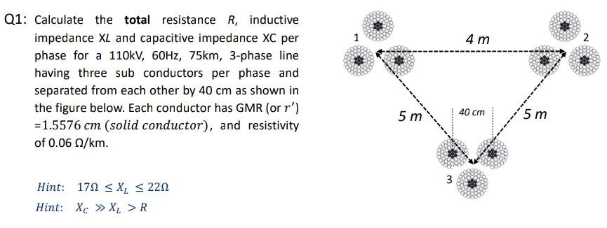 Solved 21: Calculate the total resistance R, inductive | Chegg.com