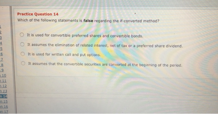 Solved Practice Question 14 Which of the following | Chegg.com