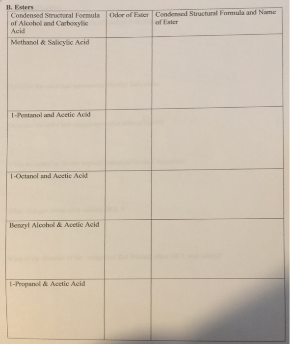 Solved Pre-Lab Questions: What are some carboxylic acids | Chegg.com