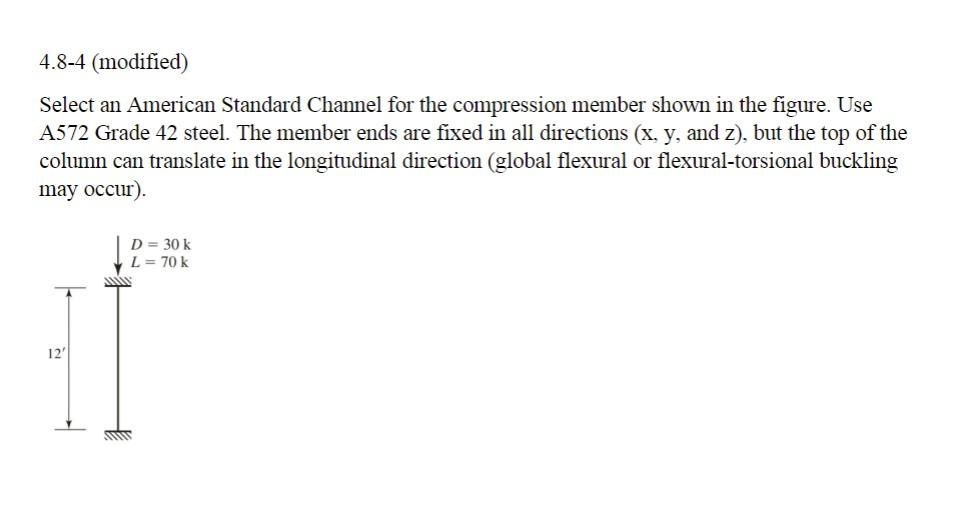 Solved Select an American Standard Channel for the | Chegg.com