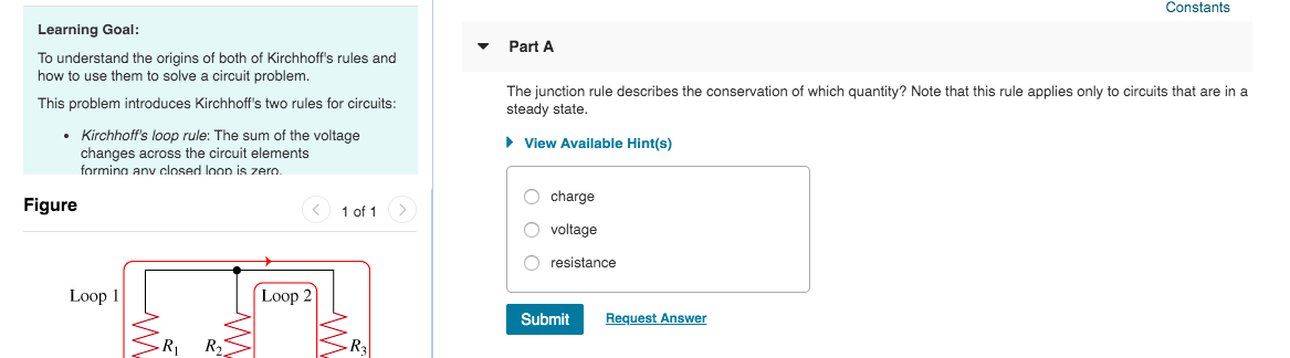 Solved Constants Part A Learning Goal: To understand the | Chegg.com Solved Constants Part A Learning Goal: To understand the | Chegg.com
