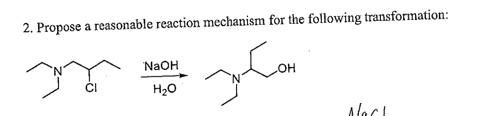 Solved 2. Propose a reasonable reaction mechanism for the | Chegg.com