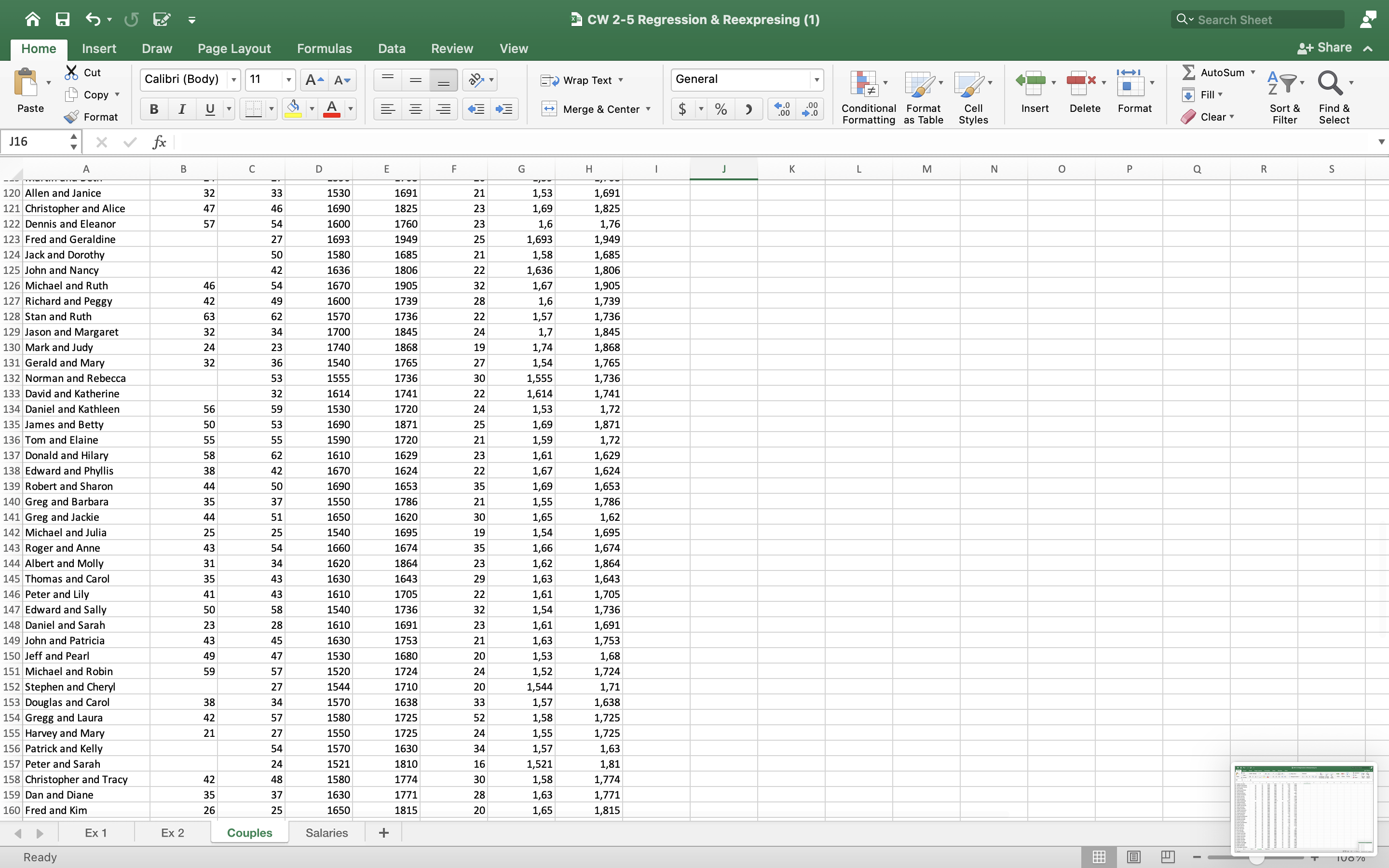 Married Couple These data are from a random sample | Chegg.com
