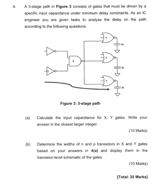 4. A 3-stage path in Figure 3 consists of gates that | Chegg.com