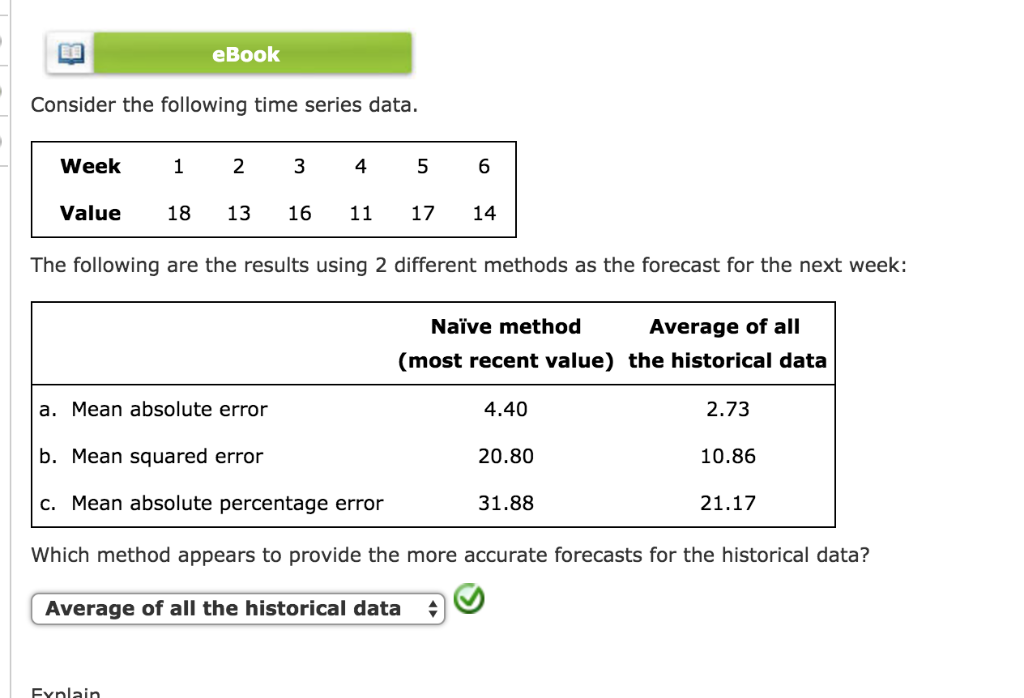 Solved How to calculate the Historical method for MSE and | Chegg.com