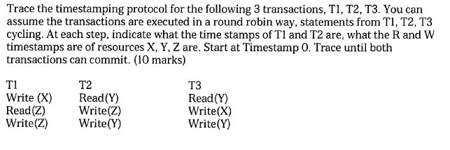 Solved Trace the timestamping protocol for the following 3 | Chegg.com