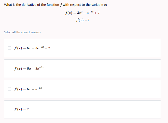 Solved What is the derivative of the function f with respect | Chegg.com Solved What is the derivative of the function f with respect | Chegg.com