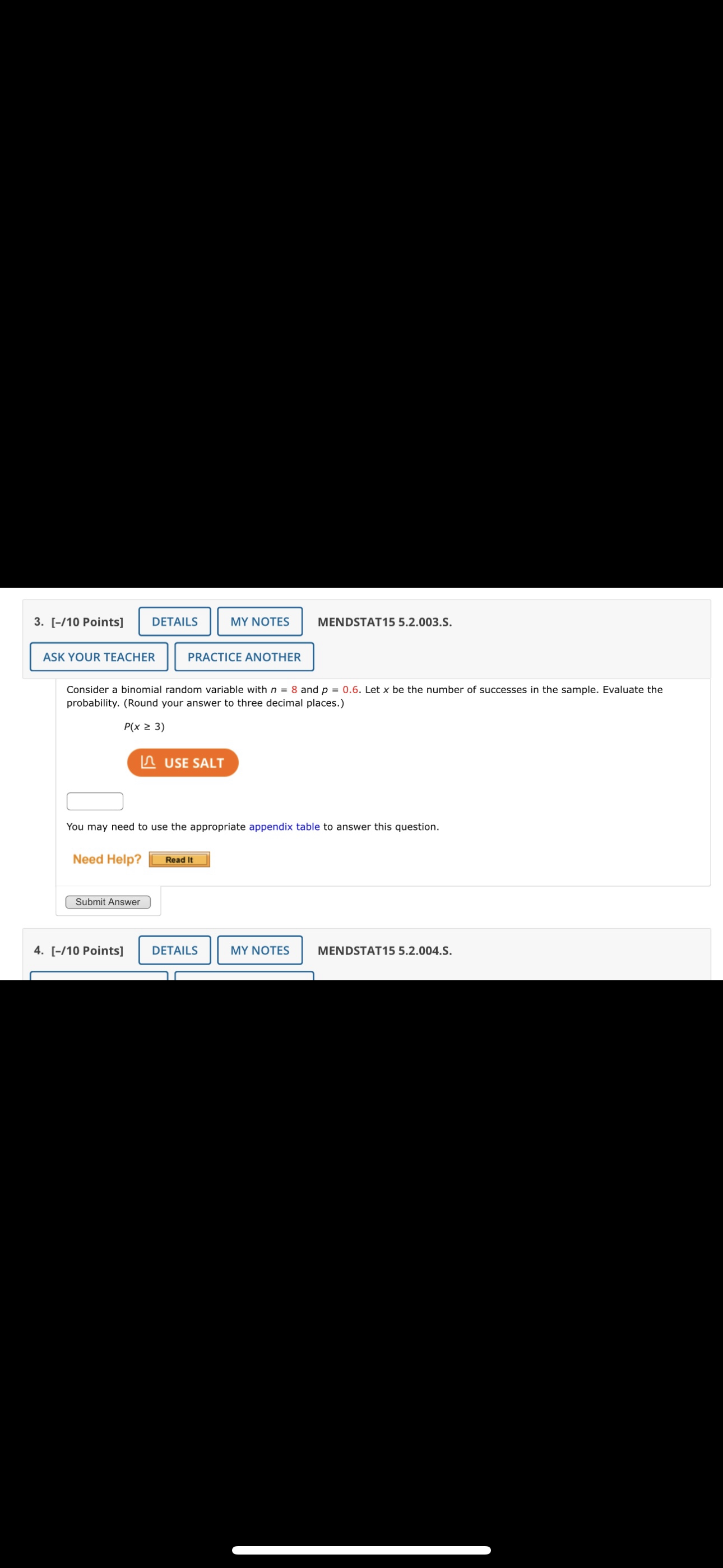 Solved ASK YOUR TEACHERPRACTICE ANOTHERConsider a binomial | Chegg.com