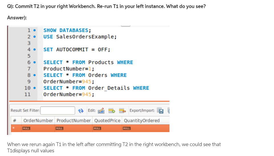 Solved This is the schema of the Sales OrdersExample | Chegg.com