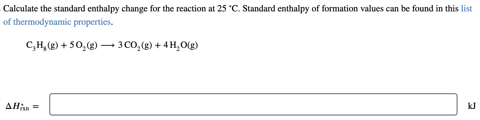 Solved Calculate the standard enthalpy change for the | Chegg.com