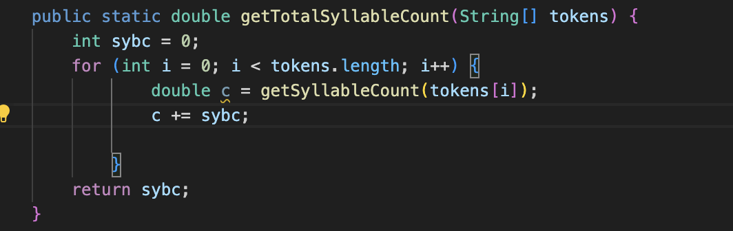 Solved javai need to count the syllables of each string in a | Chegg.com