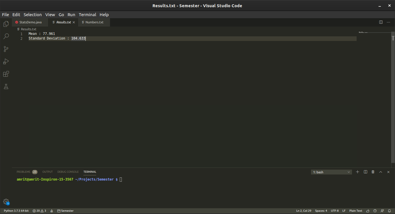 Task #4 Calculating the Mean Now we need to add | Chegg.com