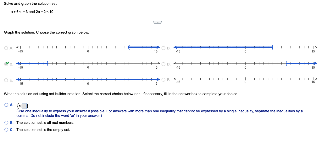 Solved Solve and graph the solution set. 1 | Chegg.com