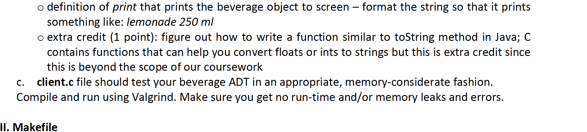 Solved Create an ADT for a beverage object by creating 3 | Chegg.com
