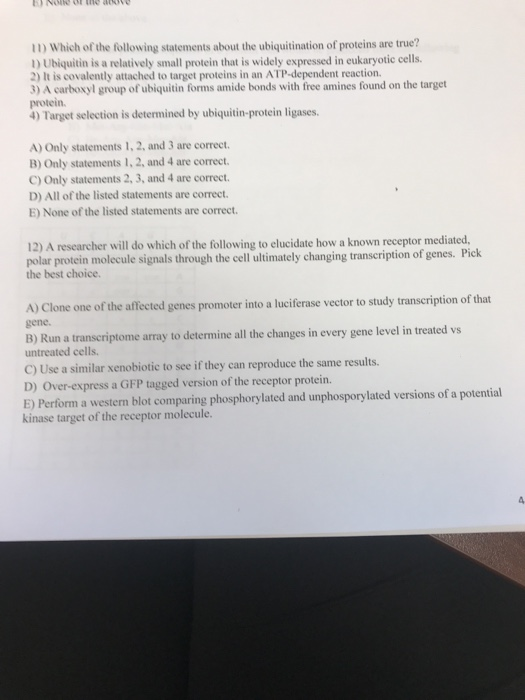 Solved 1D Which of the following statements about the | Chegg.com
