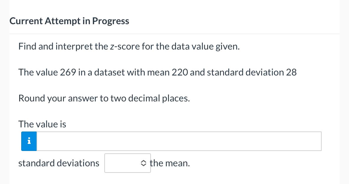 Solved Current Attempt in Progress Find and interpret the | Chegg.com