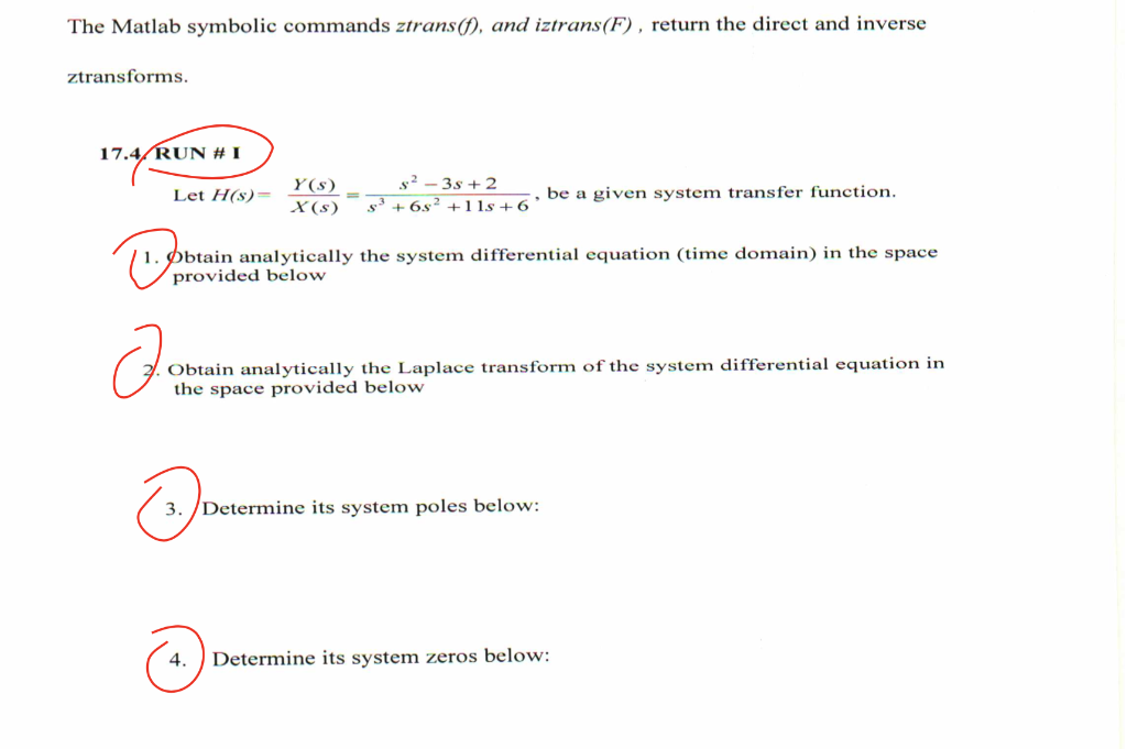 Solved The Matlab symbolic commands ztrans (f), and iztrans | Chegg.com