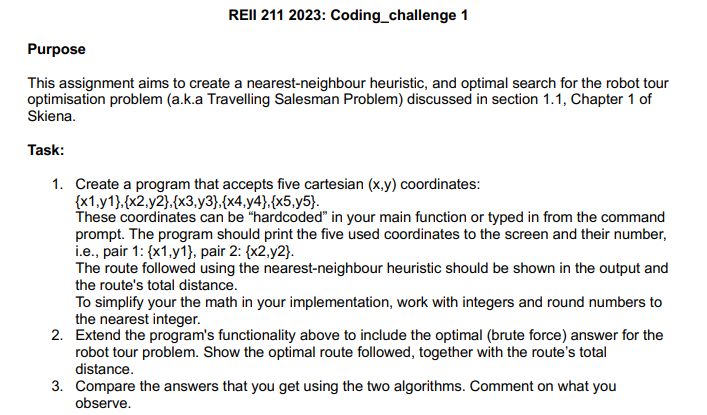 Purpose This assignment aims to create a | Chegg.com