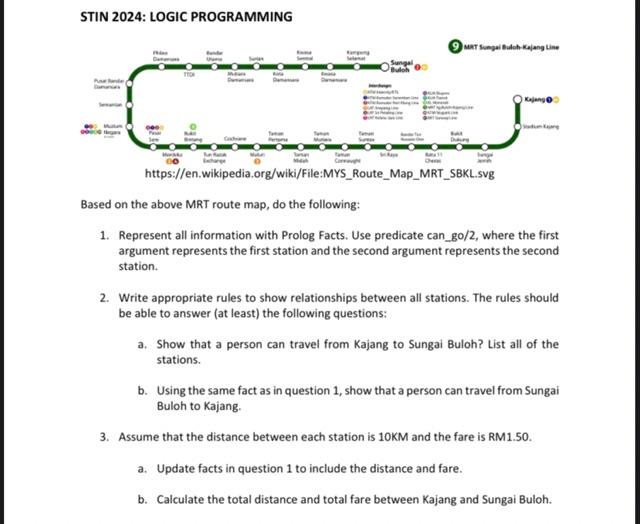 STIN 2024: LOGIC PROGRAMMING turging Ca TYON C | Chegg.com