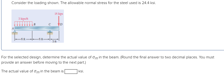 Solved Consider the loading shown. The allowable normal | Chegg.com