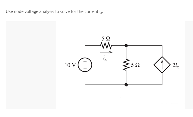 Solved Use node voltage analysis to solve for the current | Chegg.com