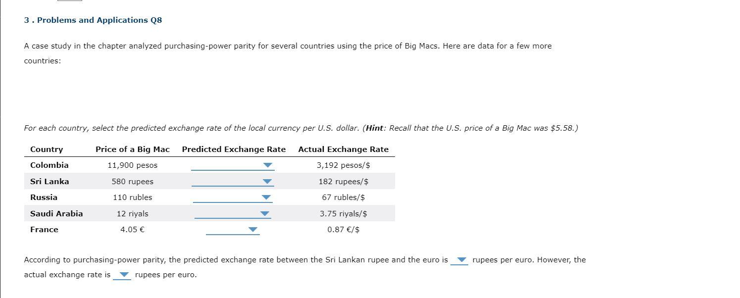 Solved A case study in the chapter analyzed purchasing-power | Chegg.com