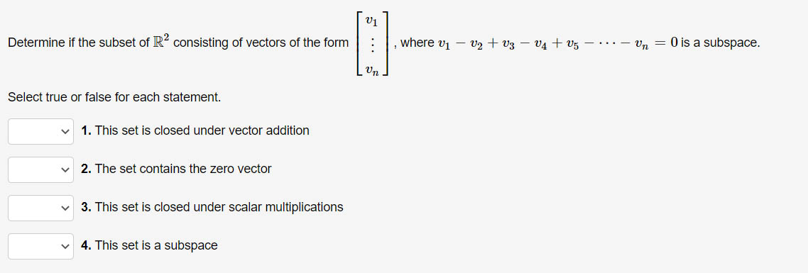 Solved Determine if the subset of R2 consisting of vectors | Chegg.com