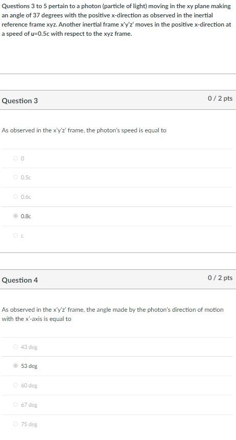 Solved Questions 3 to 5 pertain to a photon (particle of | Chegg.com