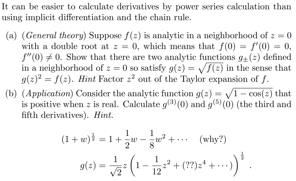 Solved It can be easier to calculate derivatives by power | Chegg.com