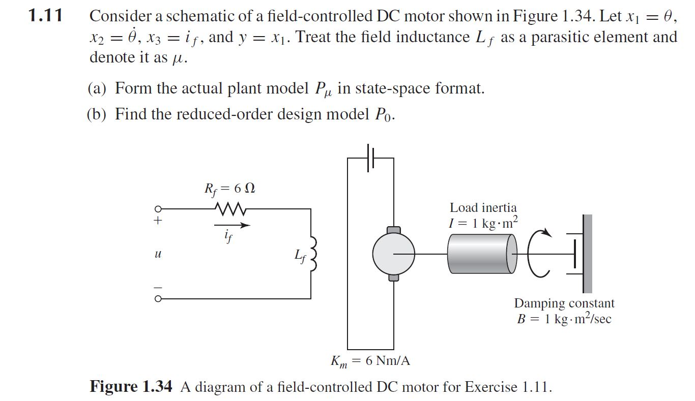 1.11 - Consider a schematic of a field-controlled DC | Chegg.com