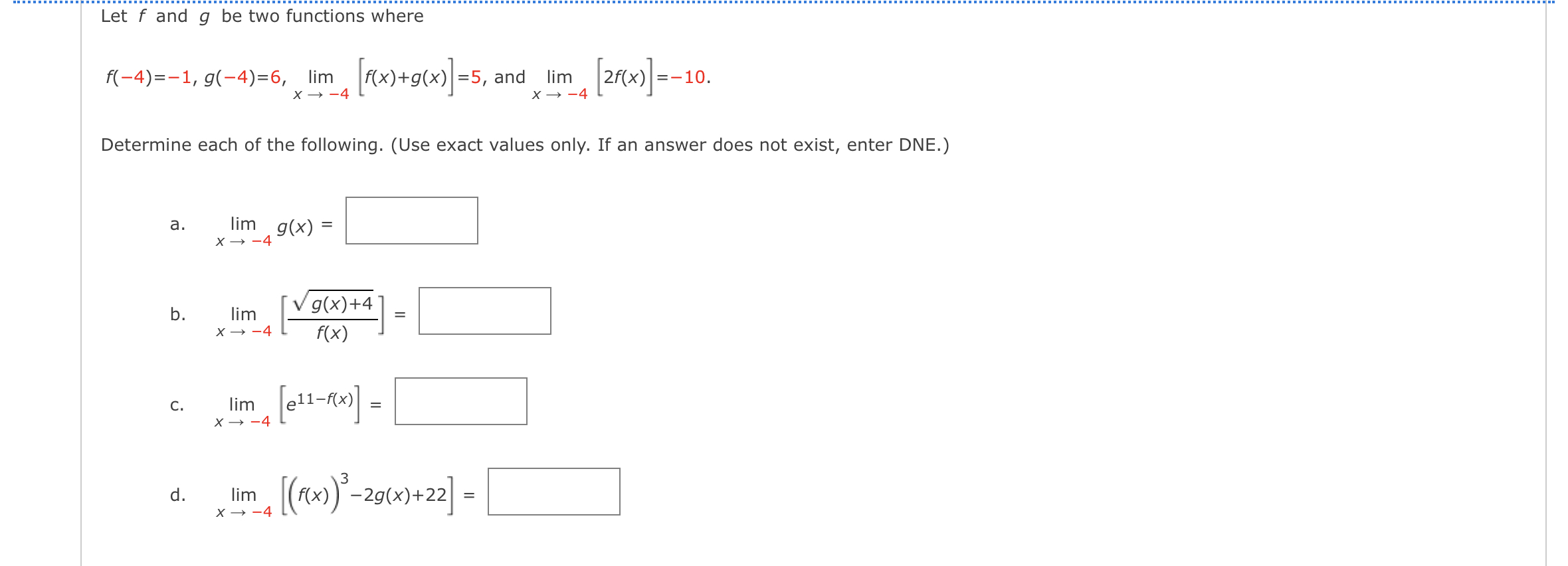 Solved Let f and g be two functions where | Chegg.com
