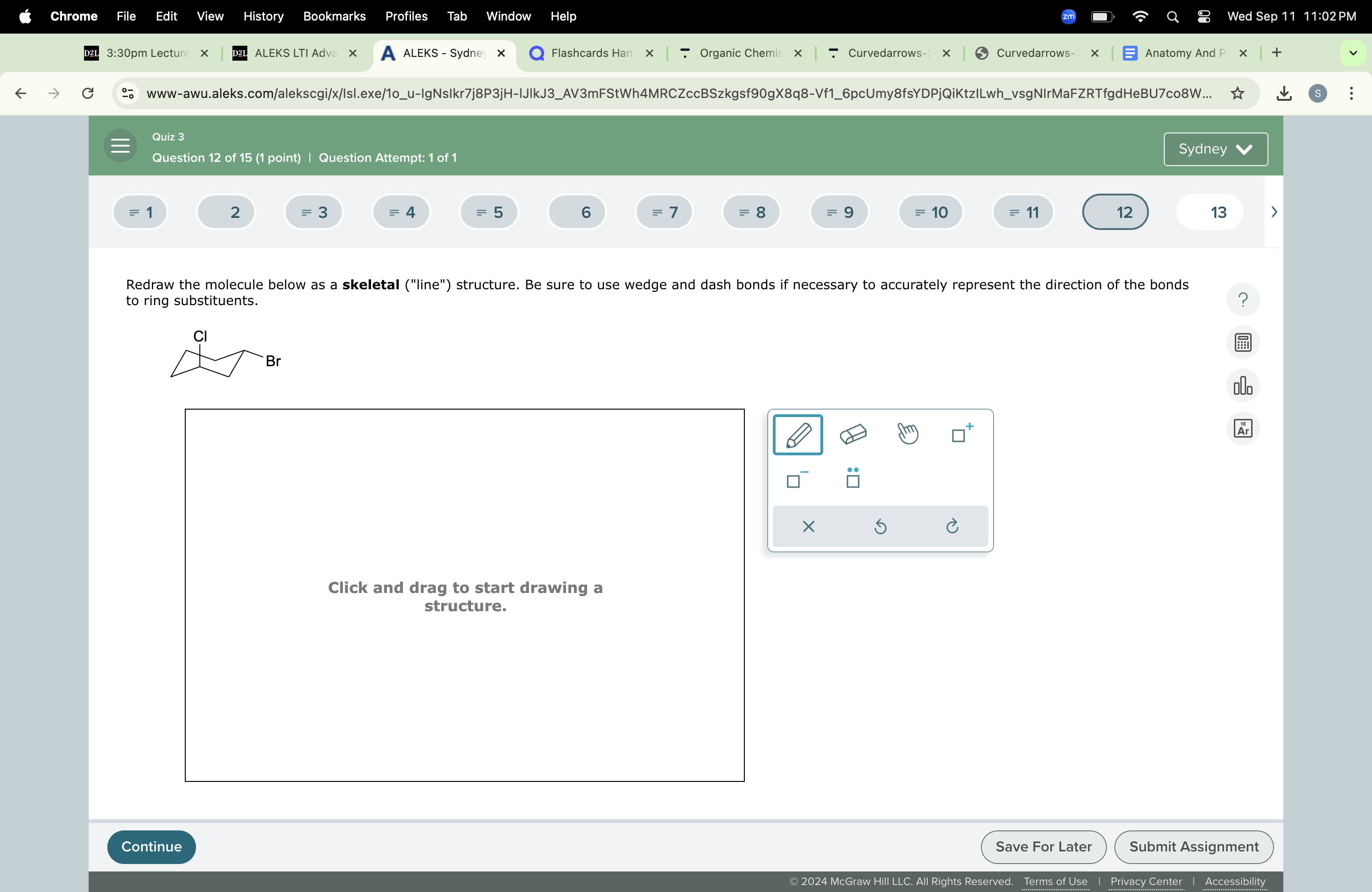 Solved Redraw the molecule below as a skeletal ("line") | Chegg.com