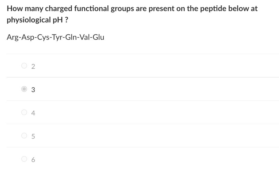 Solved How many charged functional groups are present on the | Chegg.com