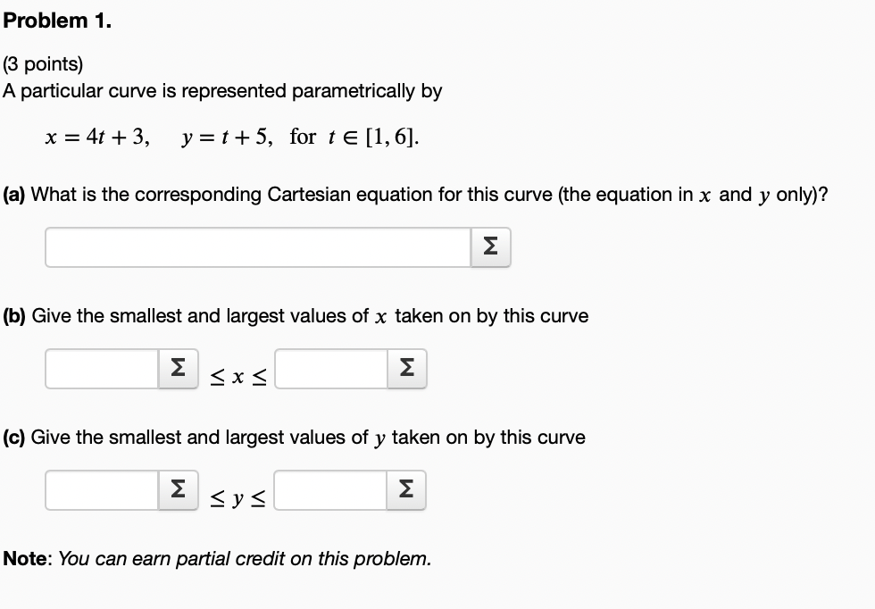 Solved Problem 1. (3 points) A particular curve is | Chegg.com