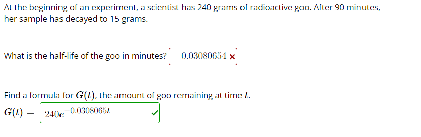 Solved At the beginning of an experiment, a scientist has | Chegg.com