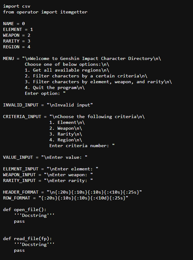 (In Python) I provided everything from the project, | Chegg.com