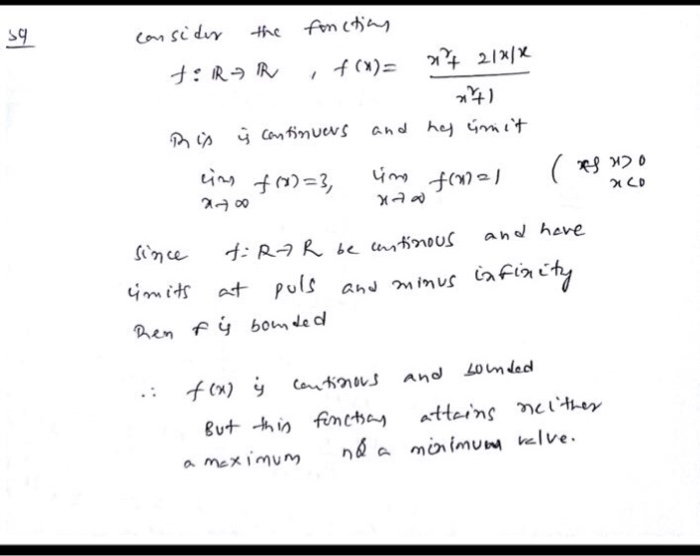 Solved 3. Give an example of a continuous bounded function | Chegg.com