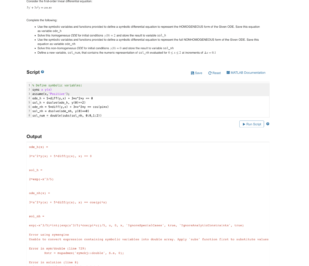 Solved Consider the first-order linear differential | Chegg.com