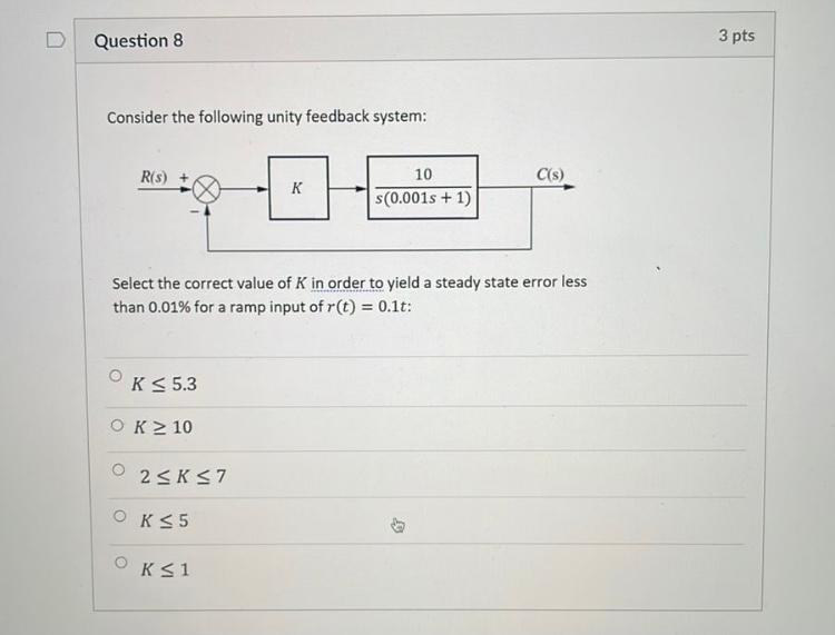 Solved Question 8 3 pts Consider the following unity | Chegg.com