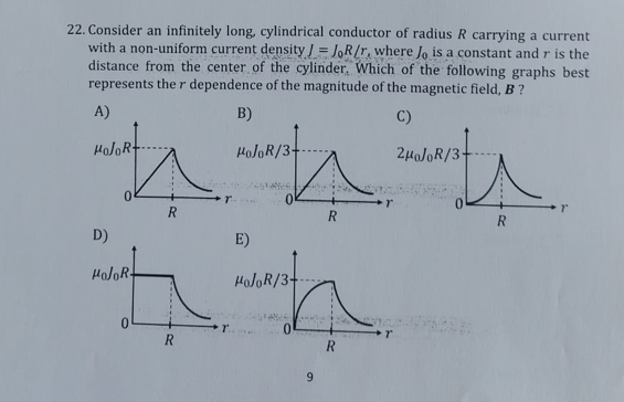 Solved 2. Consider an infinitely long, cylindrical conductor | Chegg.com