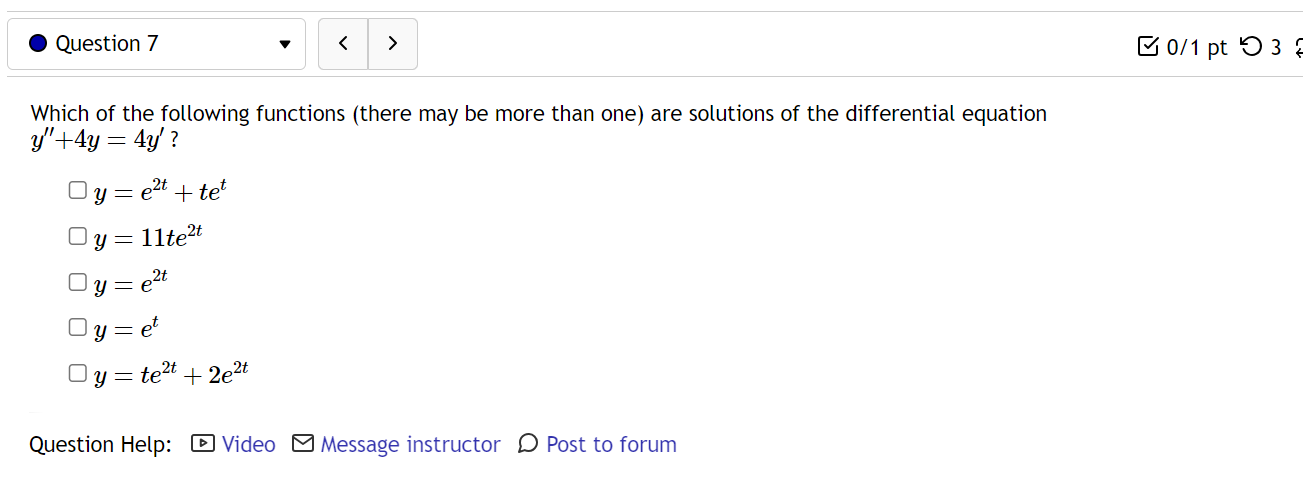 Solved Question 7Which of the following functions (there may | Chegg.com
