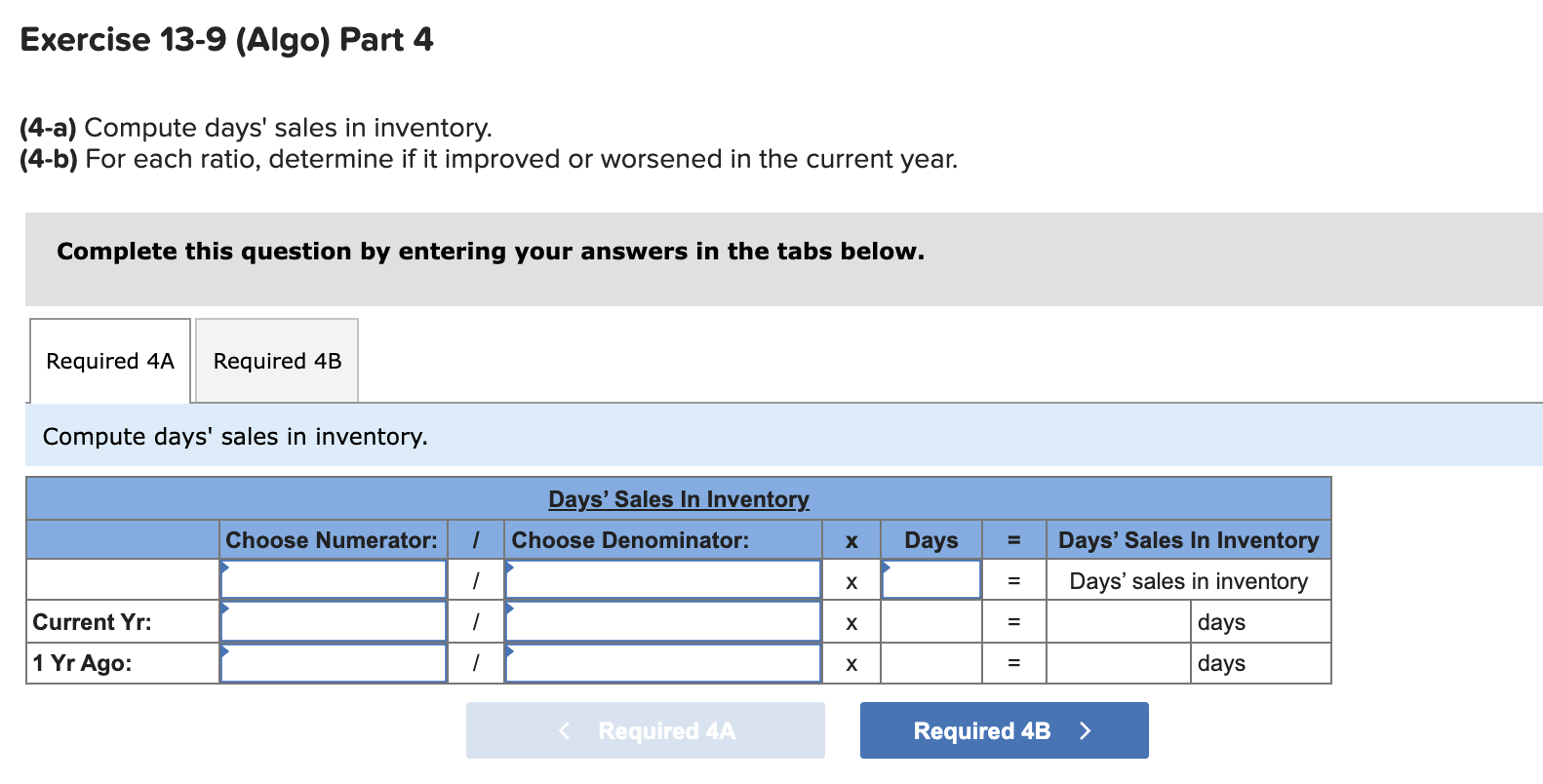 Solved ! Required information Exercise 13-9 (Algo) Analyzing | Chegg.com