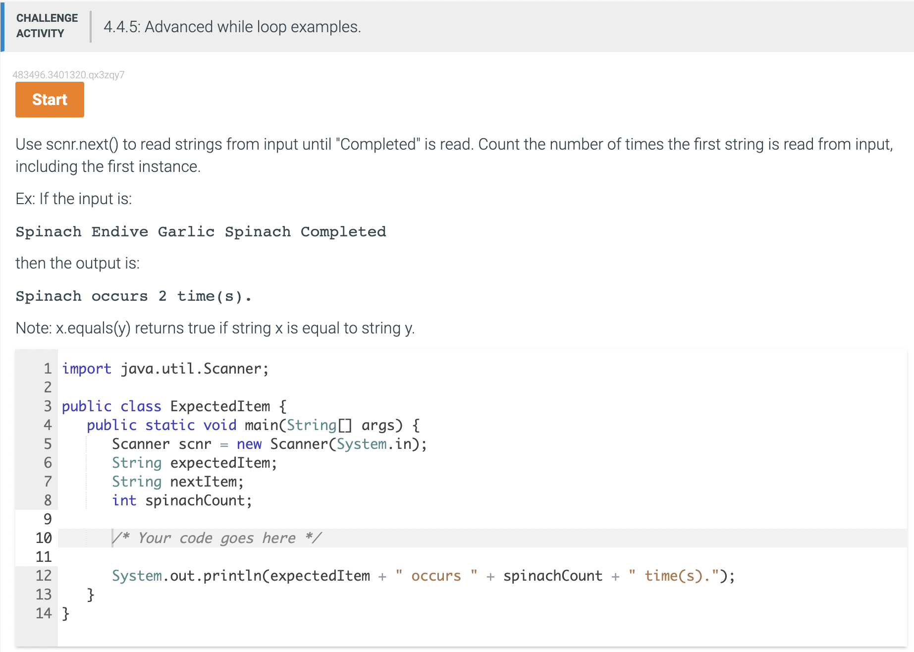 Solved 483496.3401320.q×3zqy7 Use scnr.next() to read | Chegg.com