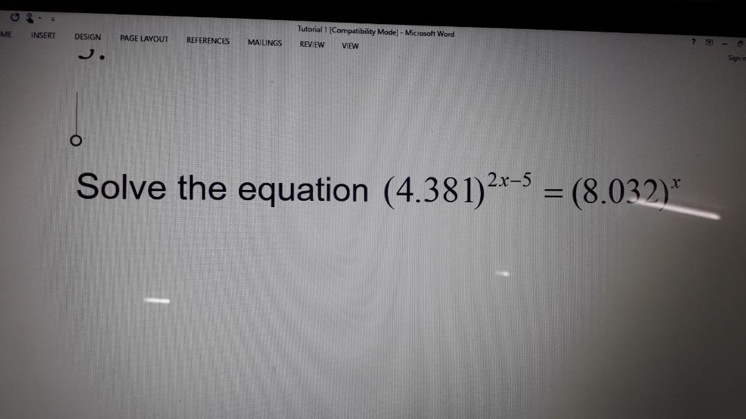 Solved ME INSERT PAGE LAYOUT REFERENCES Tutorial 1 | Chegg.com