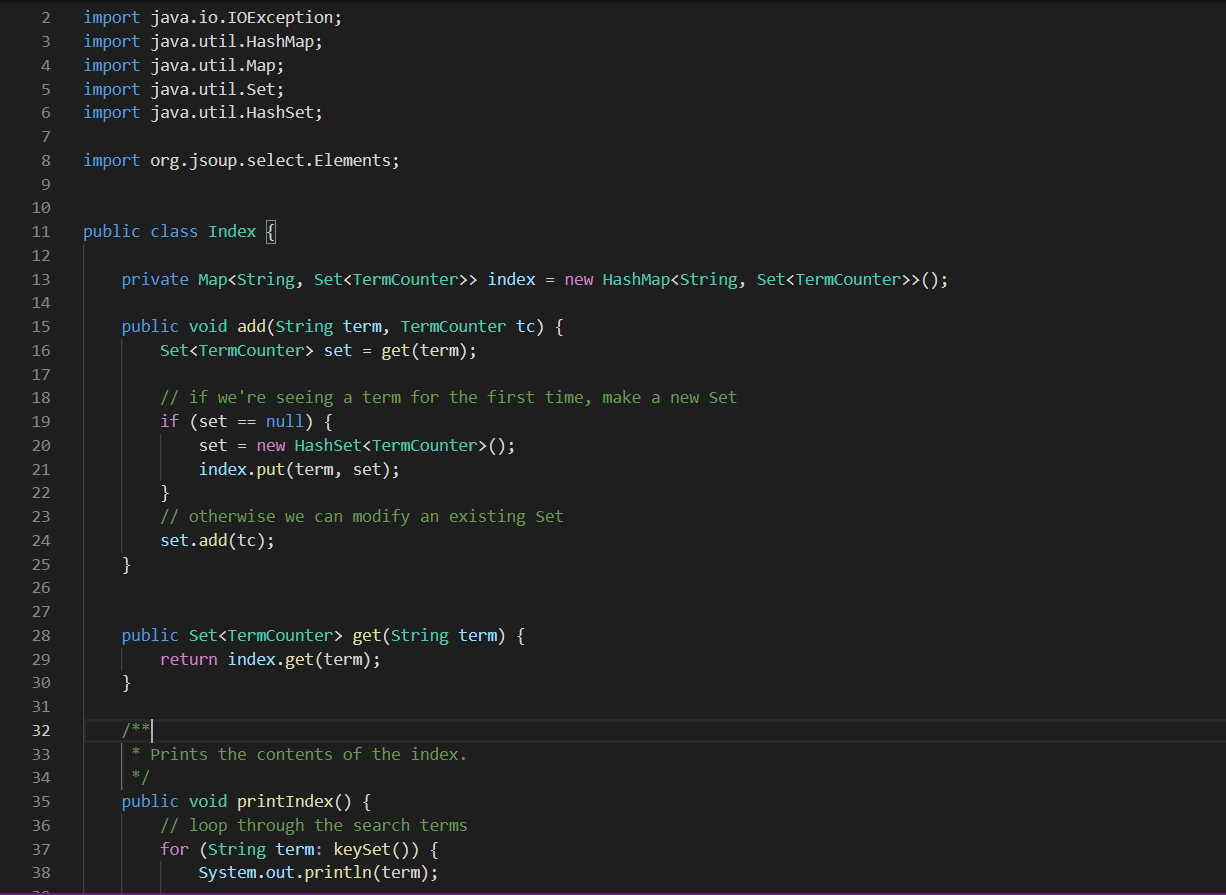 Java: Write a simple data structure webcrawler class. | Chegg.com
