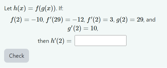 Solved Let h(x)=f(g(x)). If: | Chegg.com