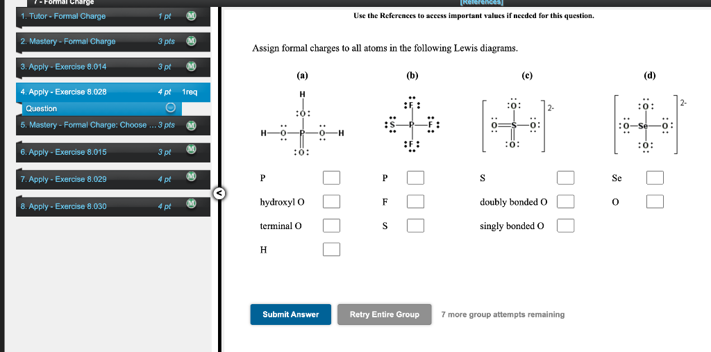 Solved - Formal Charg 1. Tutor - Formal Charge (References | Chegg.com